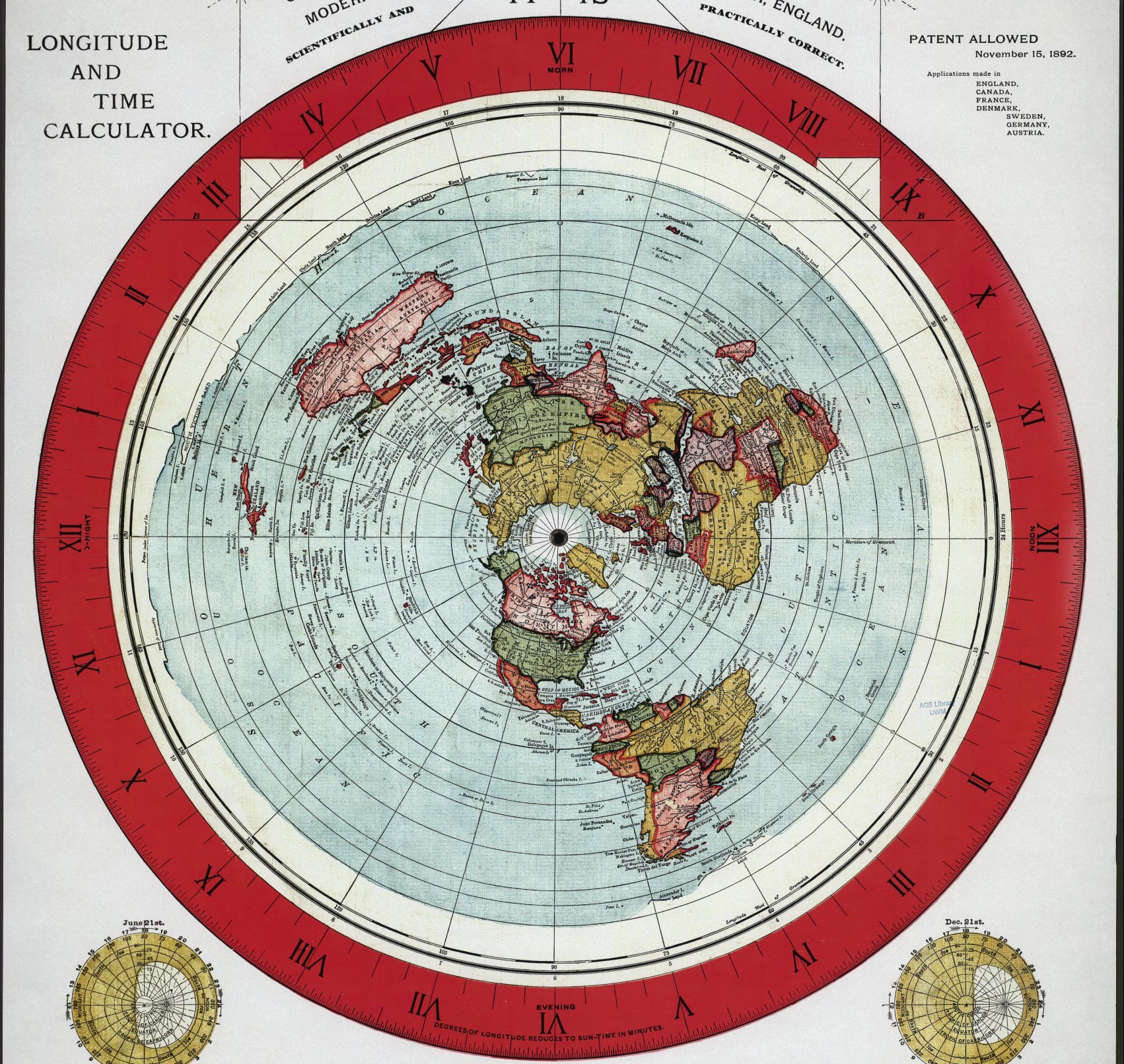 Flat Earth Map by Alexander Gleason 1892 – Biblical Cosmology